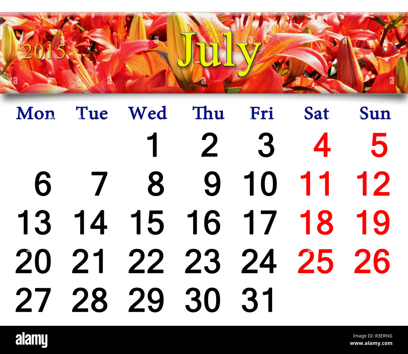Close up calendar date number Cut Out Stock Images & Pictures - Alamy