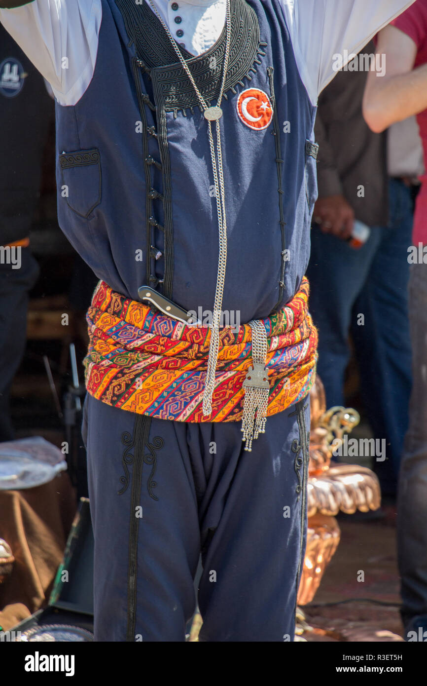 Turkish man and horseman ethnic clothes examples Stock Photo - Alamy
