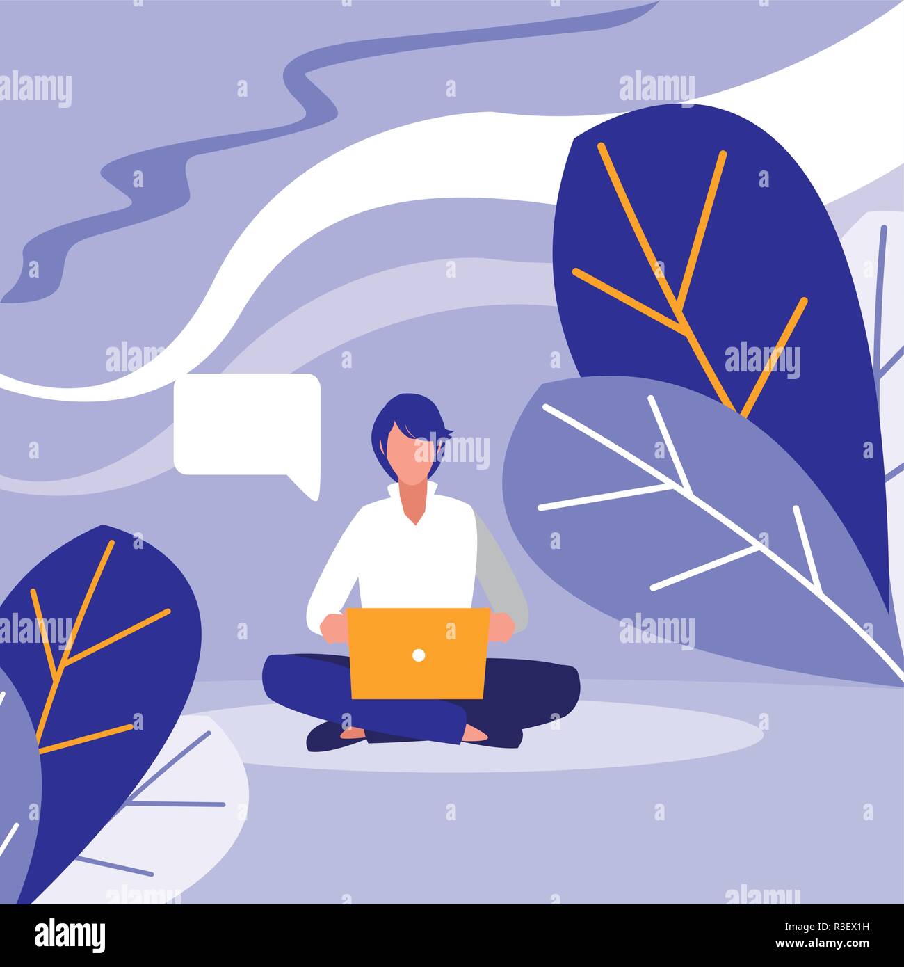 Outdoor studying Stock Vector Images - Alamy