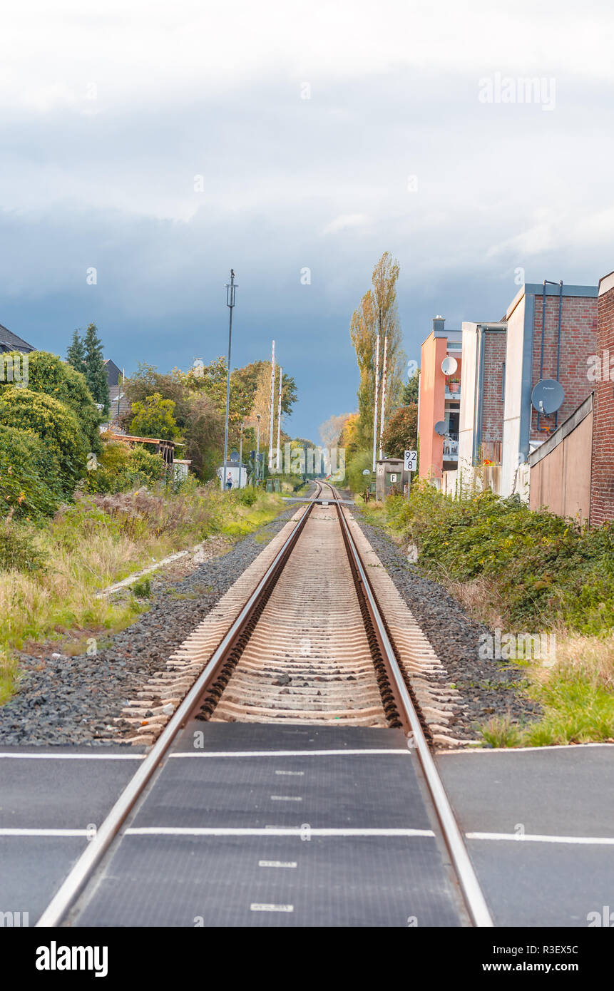 endless railway tracks Stock Photo - Alamy