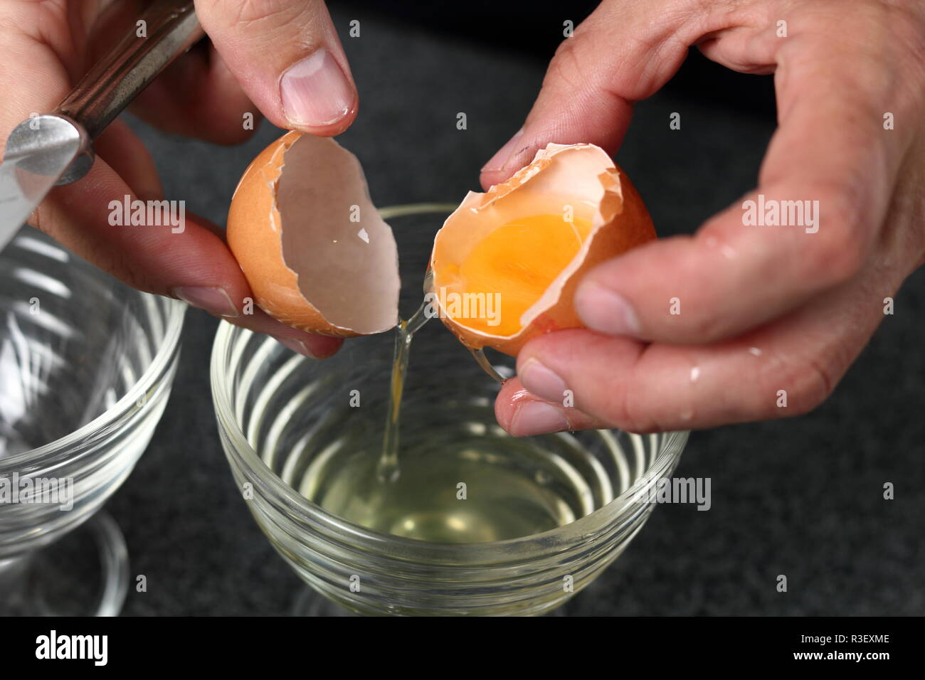 Cracking egg surface hi-res stock photography and images - Alamy