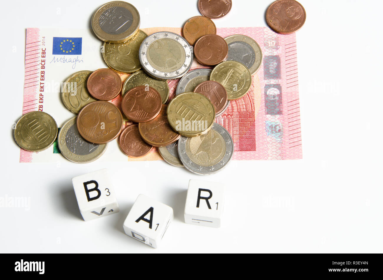 Cash with lettering Cashes Stock Photo - Alamy