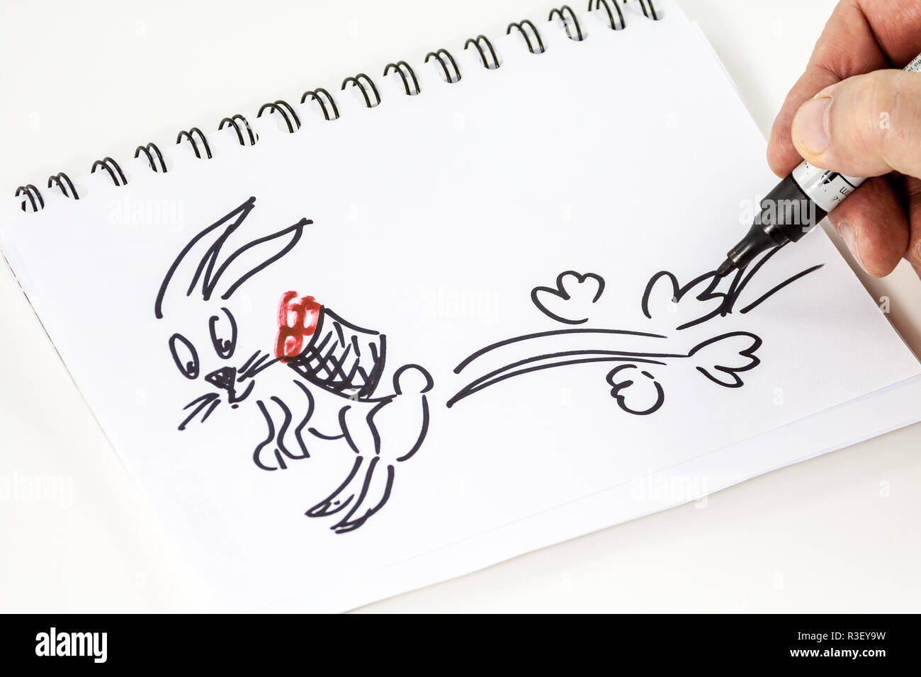 easter bunny on speed Stock Photo - Alamy