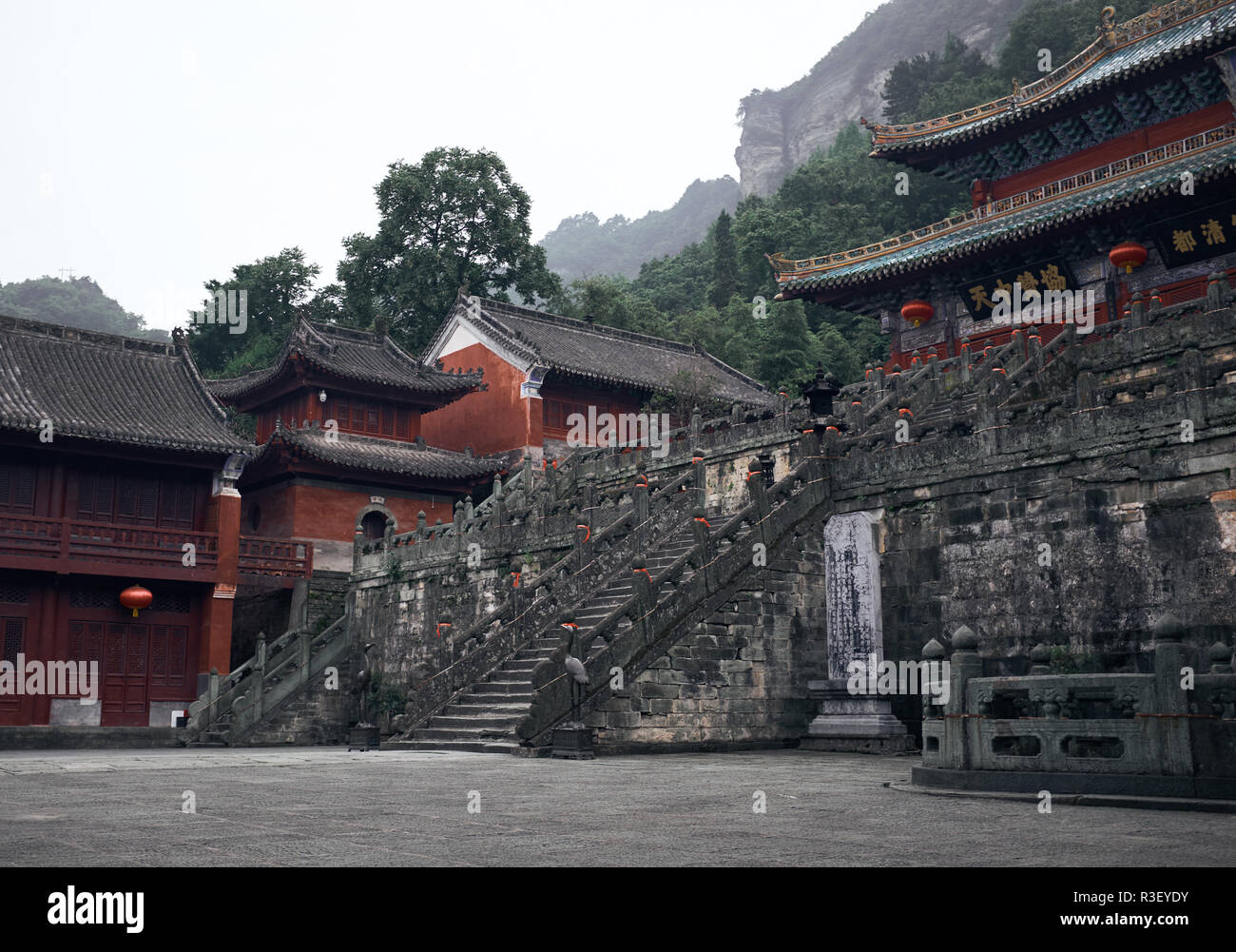 Ancient kungfu Temple in Wudangshan mountain China. This place where ...