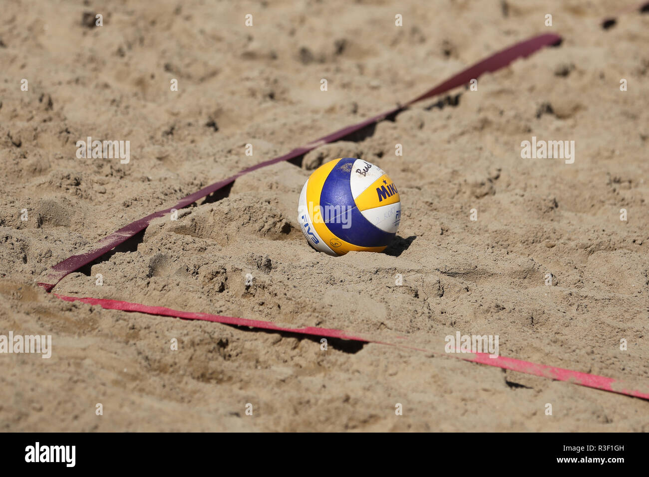 ISTANBUL, TURKEY - AUGUST 04, 2018: Beachvolley Ball of Pro Beach Tour ...