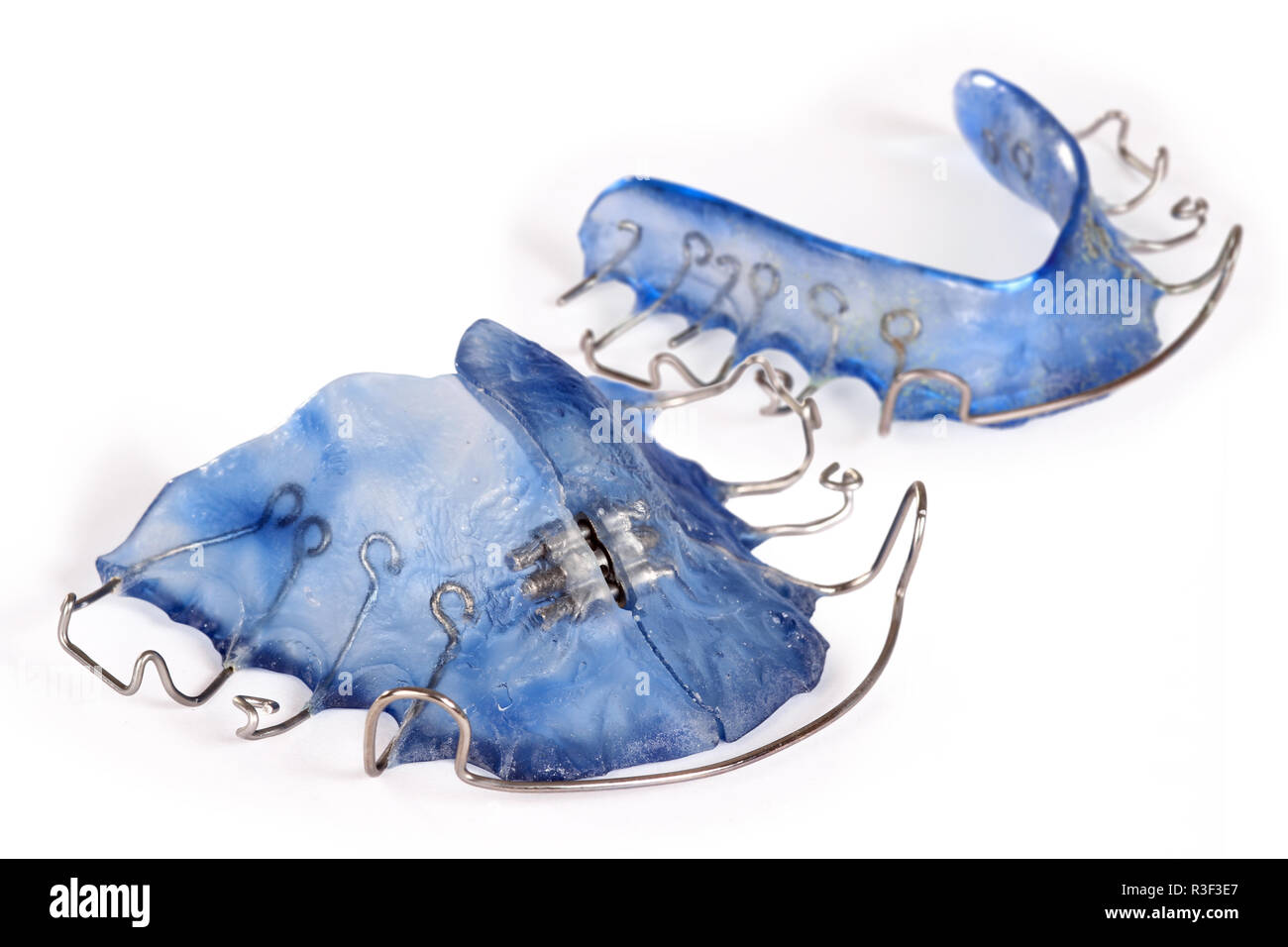 blue stretching plates,braces Stock Photo - Alamy