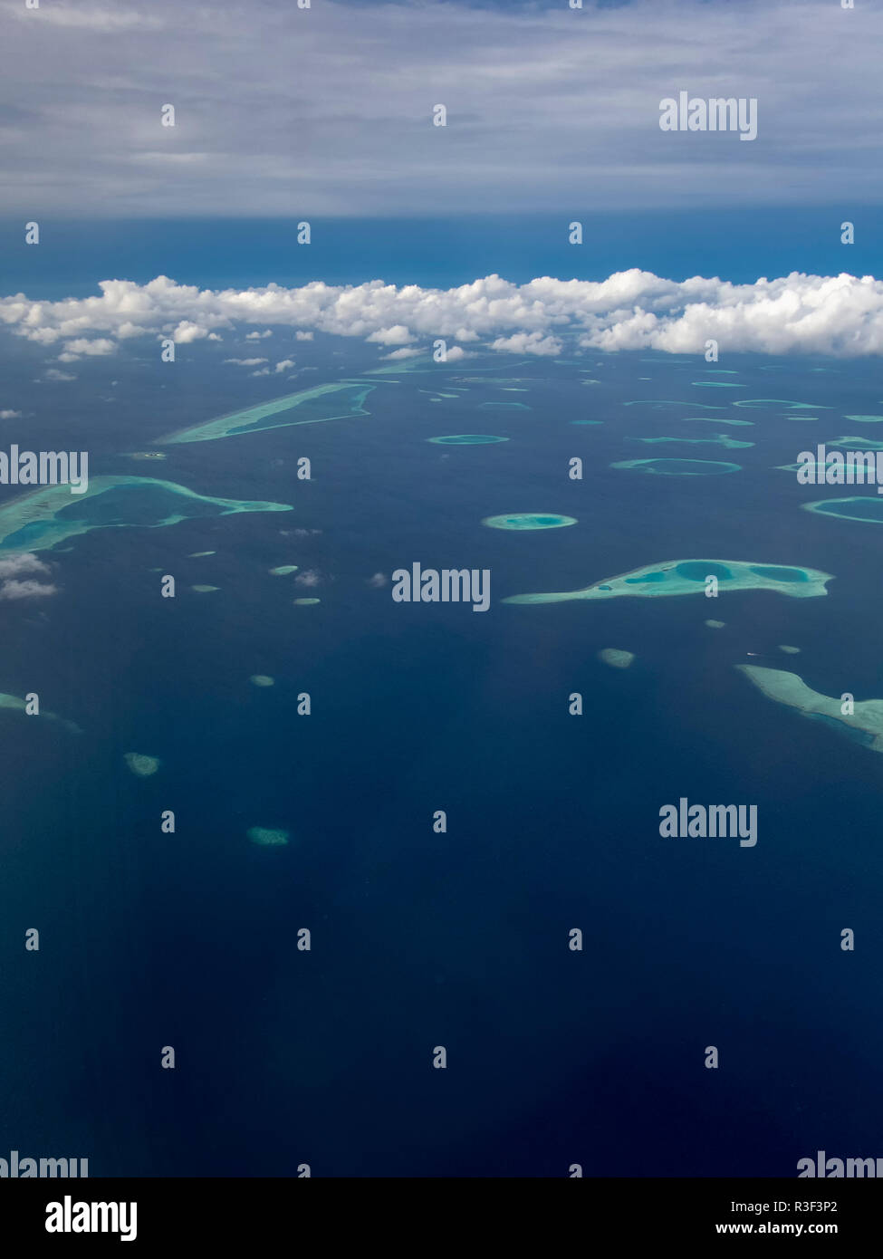 An aerial view of the Maldives in the Indian Ocean Stock Photo - Alamy