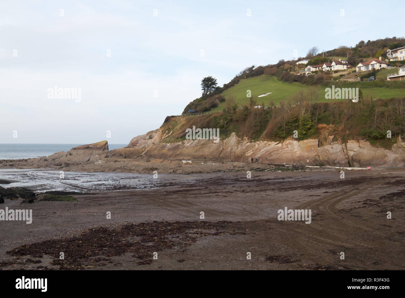 View over Combe Martin Beach in Devon,UK Stock Photo - Alamy