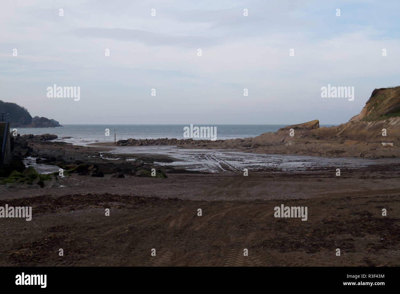 View over Combe Martin Beach in Devon,UK Stock Photo - Alamy