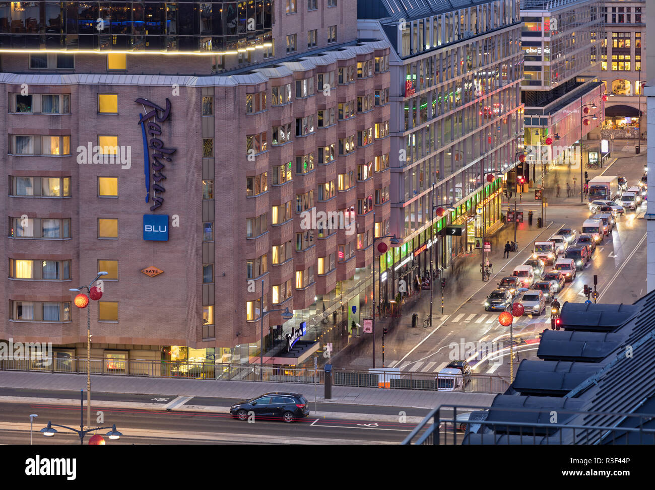 Evening Vasagatan, Stockholm, Sweden Stock Photo - Alamy