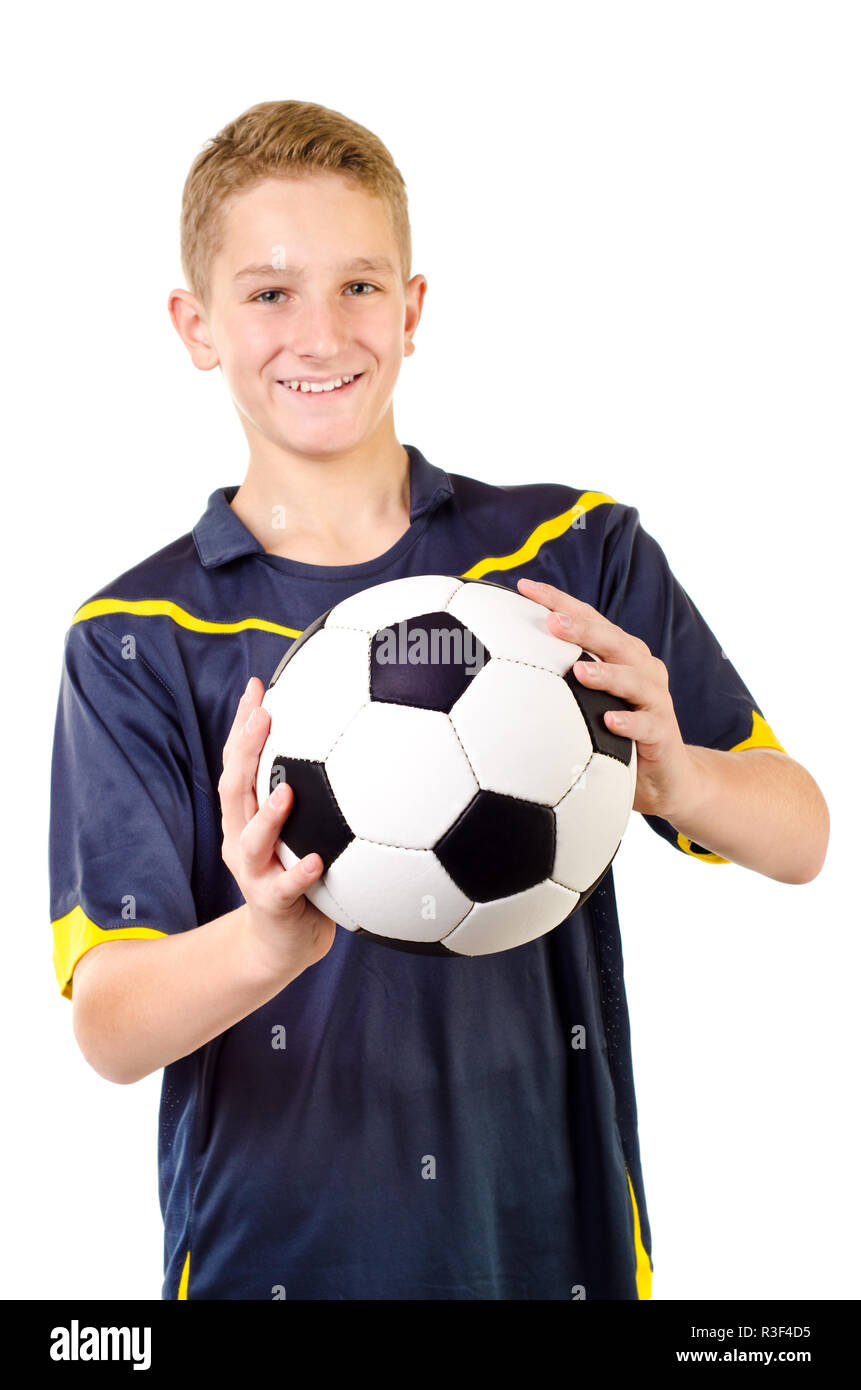 soccer player isolated on a white background Stock Photo - Alamy