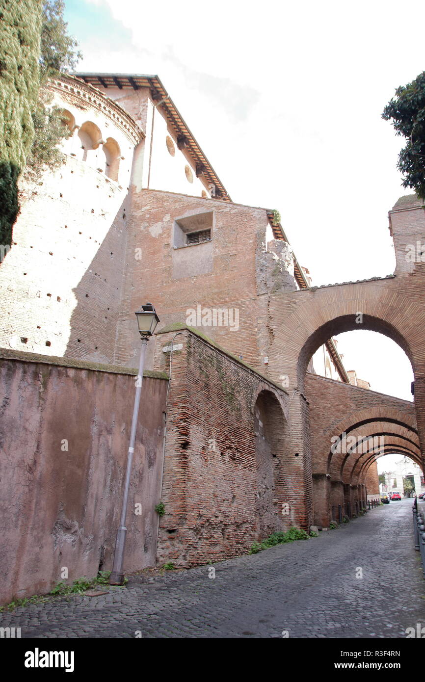 The medieval church of S. Giovanni e Paolo, and the ancient road of ...