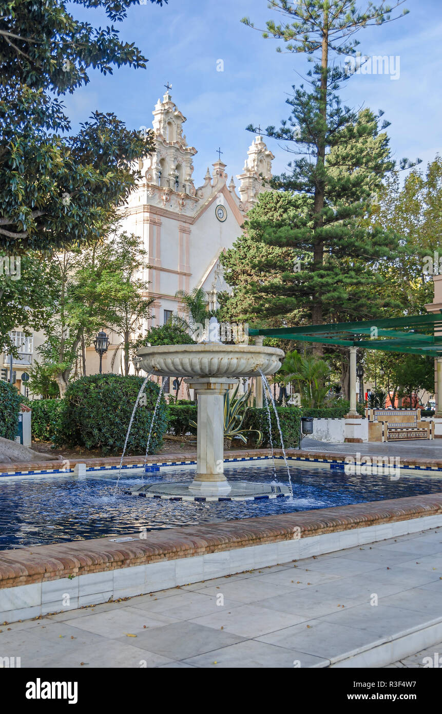 Fountain in park and garden alameda apodaca hi-res stock photography ...