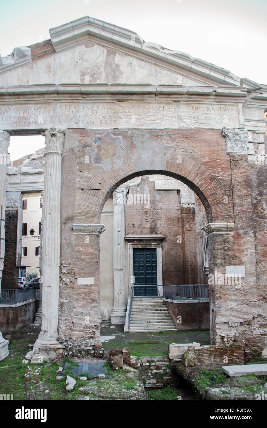 Porticus Octaviae, Portico d'Ottiavia, built by Augustus in the name of ...