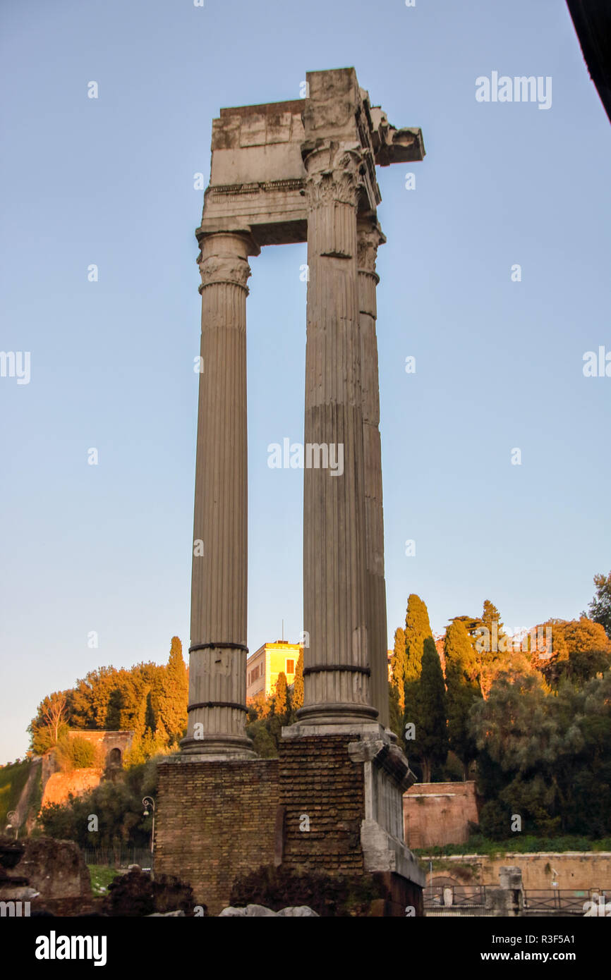 Ruins of temple of Apollo at Rome Stock Photo - Alamy