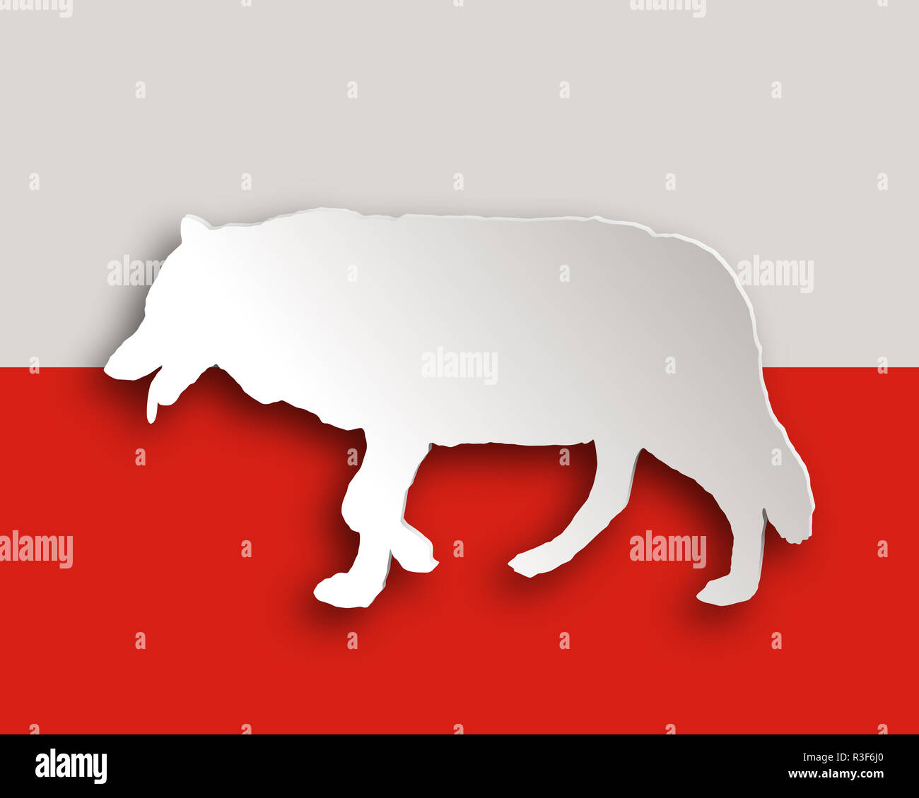 Grey wolf flag hi-res stock photography and images - Alamy