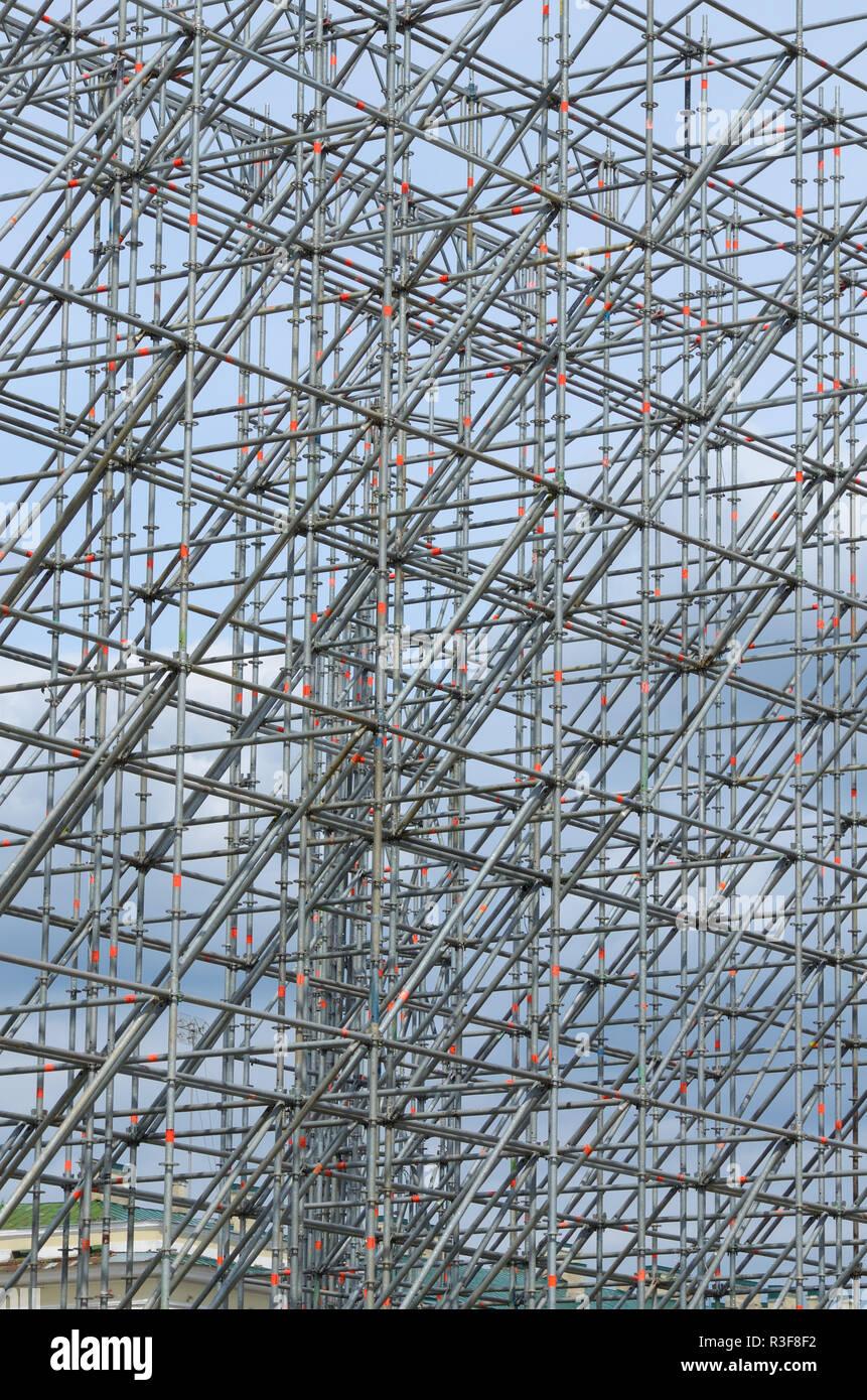 Complex metal construction.Used for the installation of a Concert venue ...