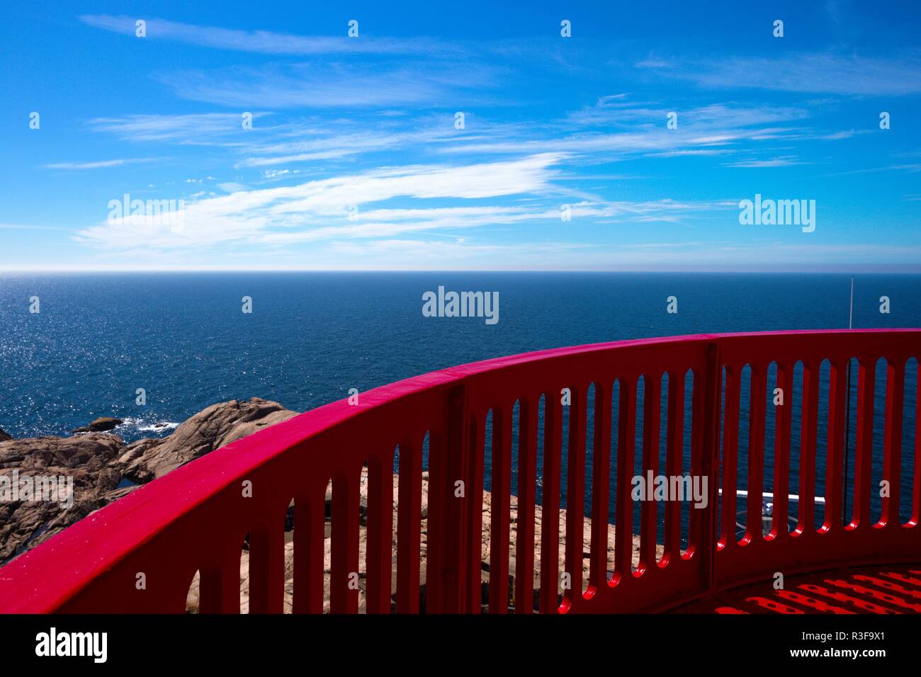 world famous Lindesnes lighthouse at the south of Norway Stock Photo ...