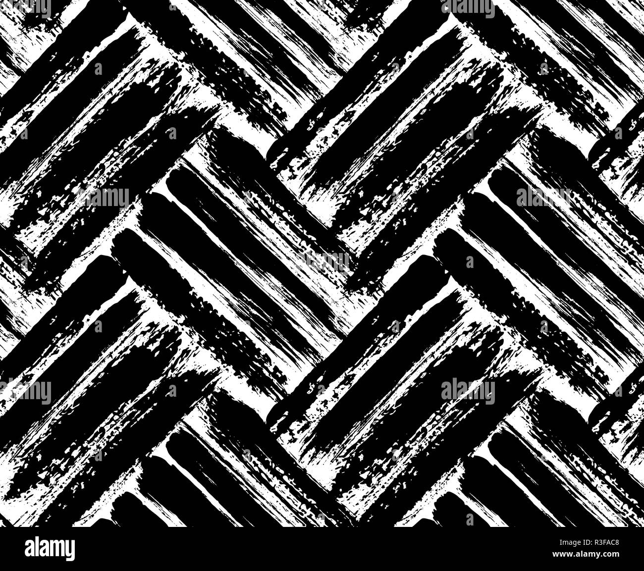 Painted chevron pattern. Seamless brush stroke lines Stock Vector Image ...