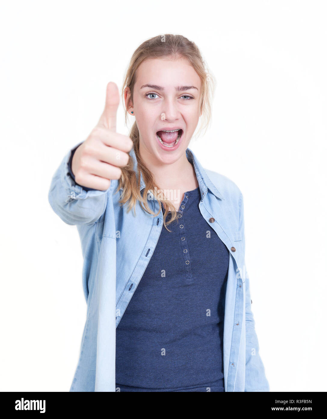 Teenager blond girl girls dapper hi-res stock photography and images ...