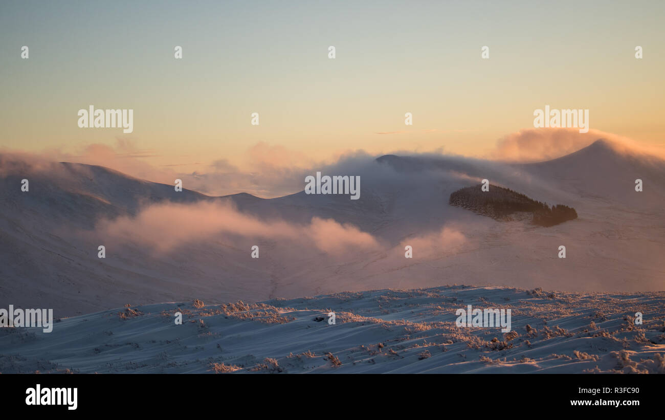 The Pentlands, Scotland, in winter. Taken from Black Hill Stock Photo ...