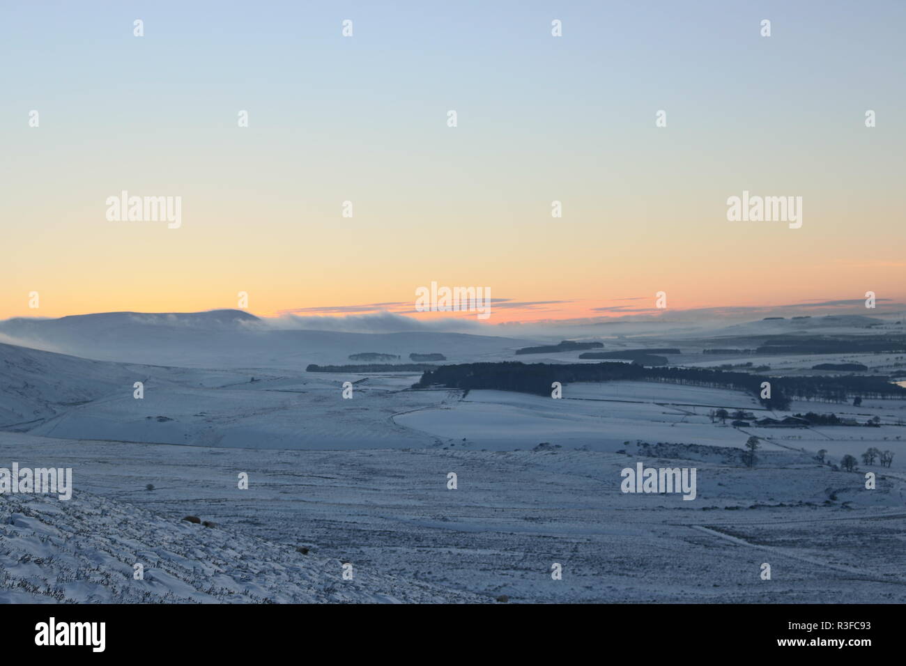 The Pentlands, Scotland, in winter. Taken from Black Hill Stock Photo ...