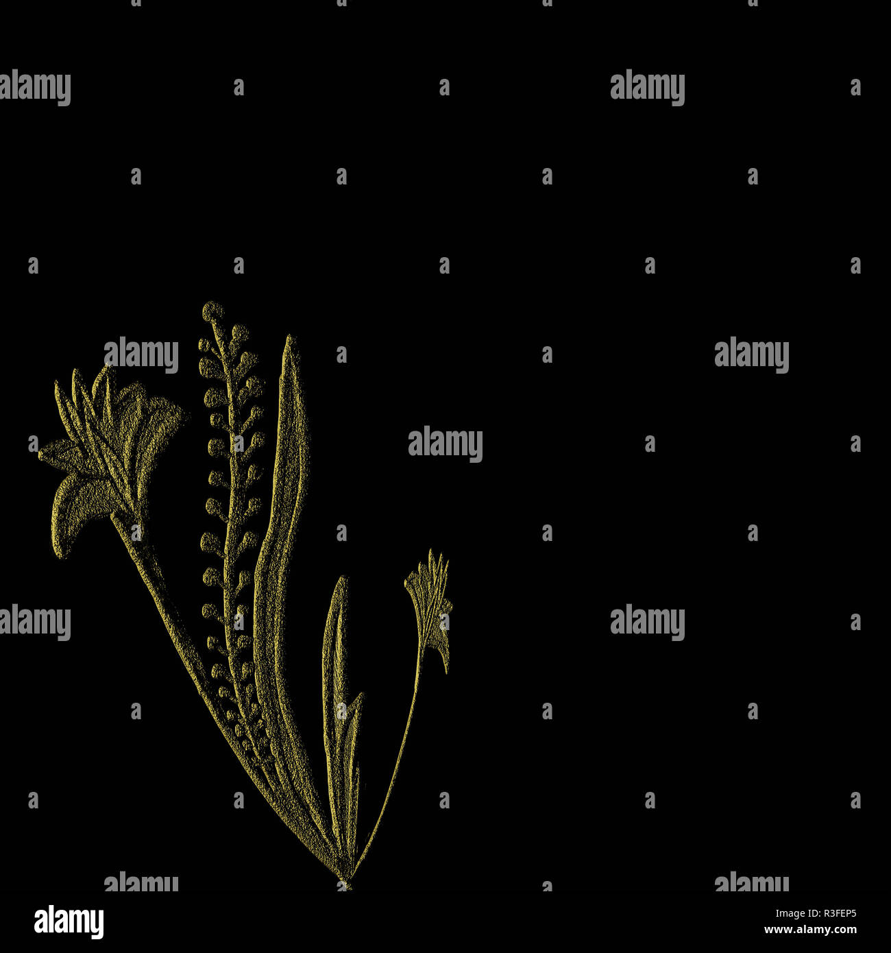 Glowing flower embossed artwork sheet. Art sheet background for ...