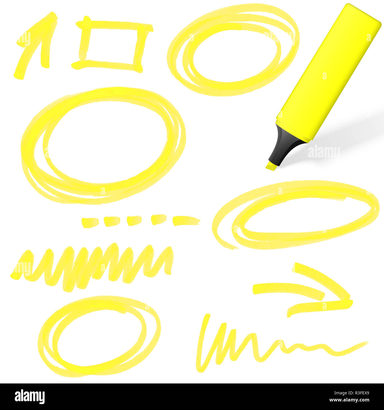 Pale yellow crayon Cut Out Stock Images & Pictures - Alamy