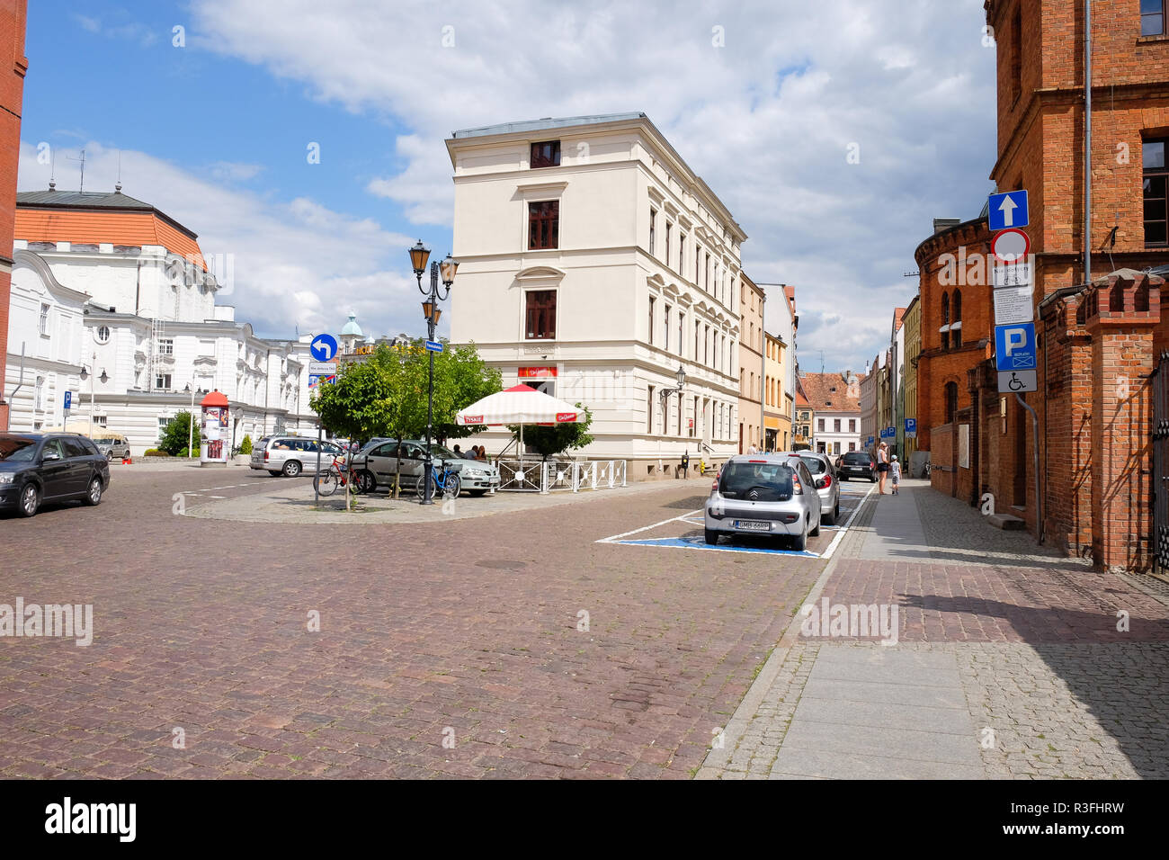 Toruń old town touristic city, street view Stock Photo - Alamy