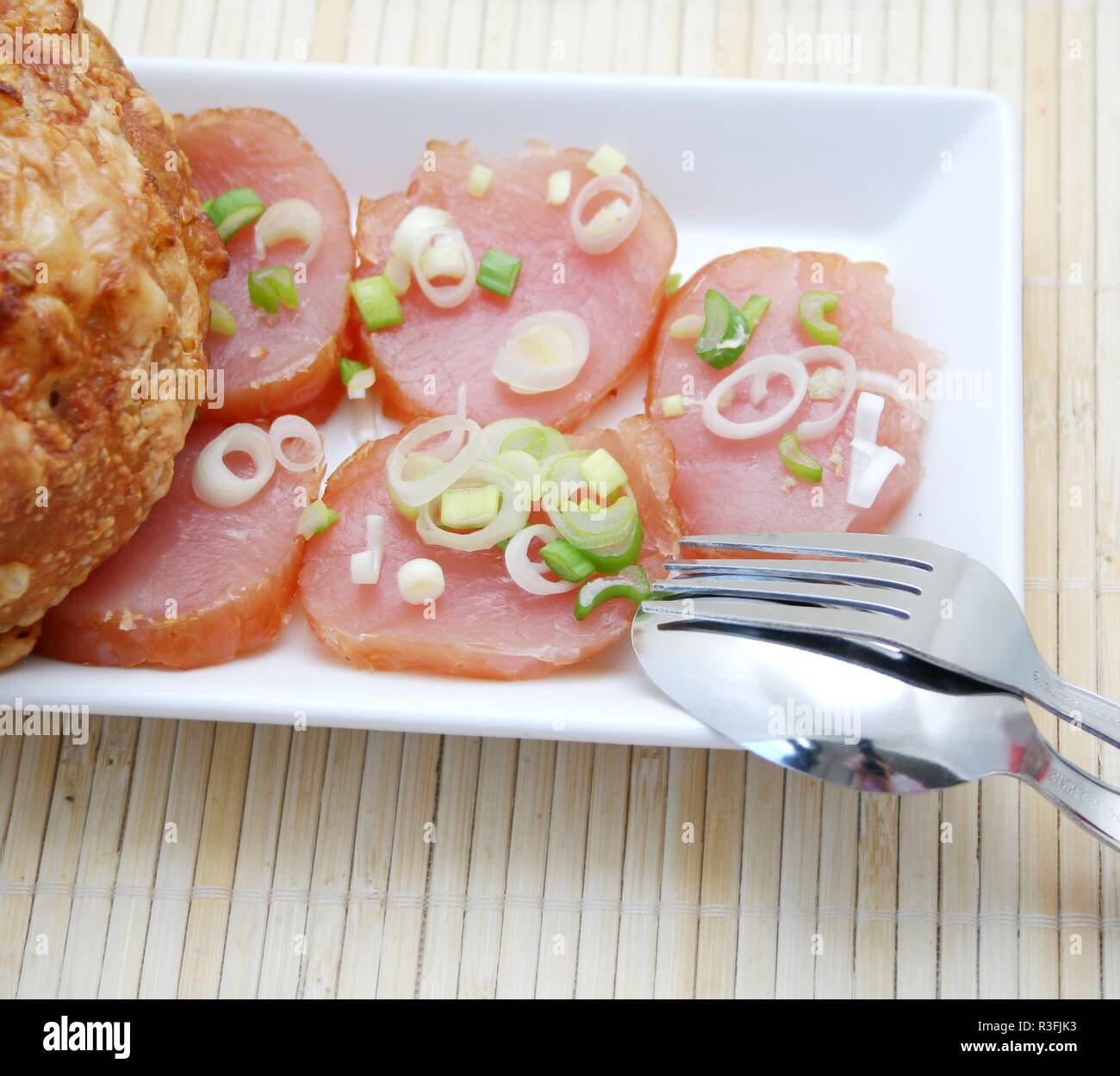 Rolled filet of ham hi-res stock photography and images - Alamy