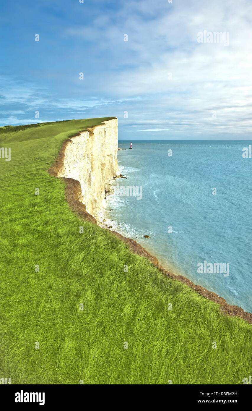 Cliff crack at beachy head hi-res stock photography and images - Alamy