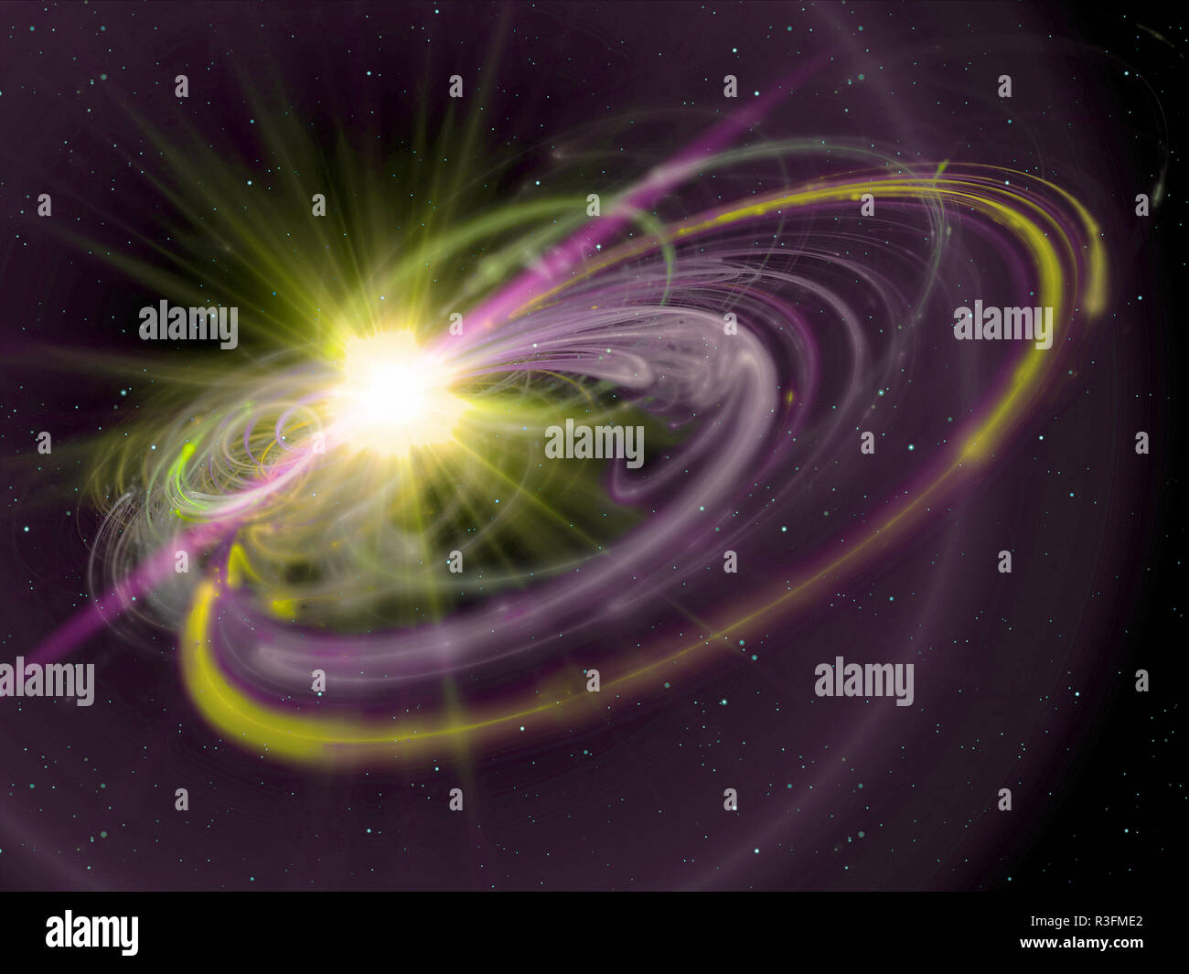 sun rays in space Stock Photo - Alamy