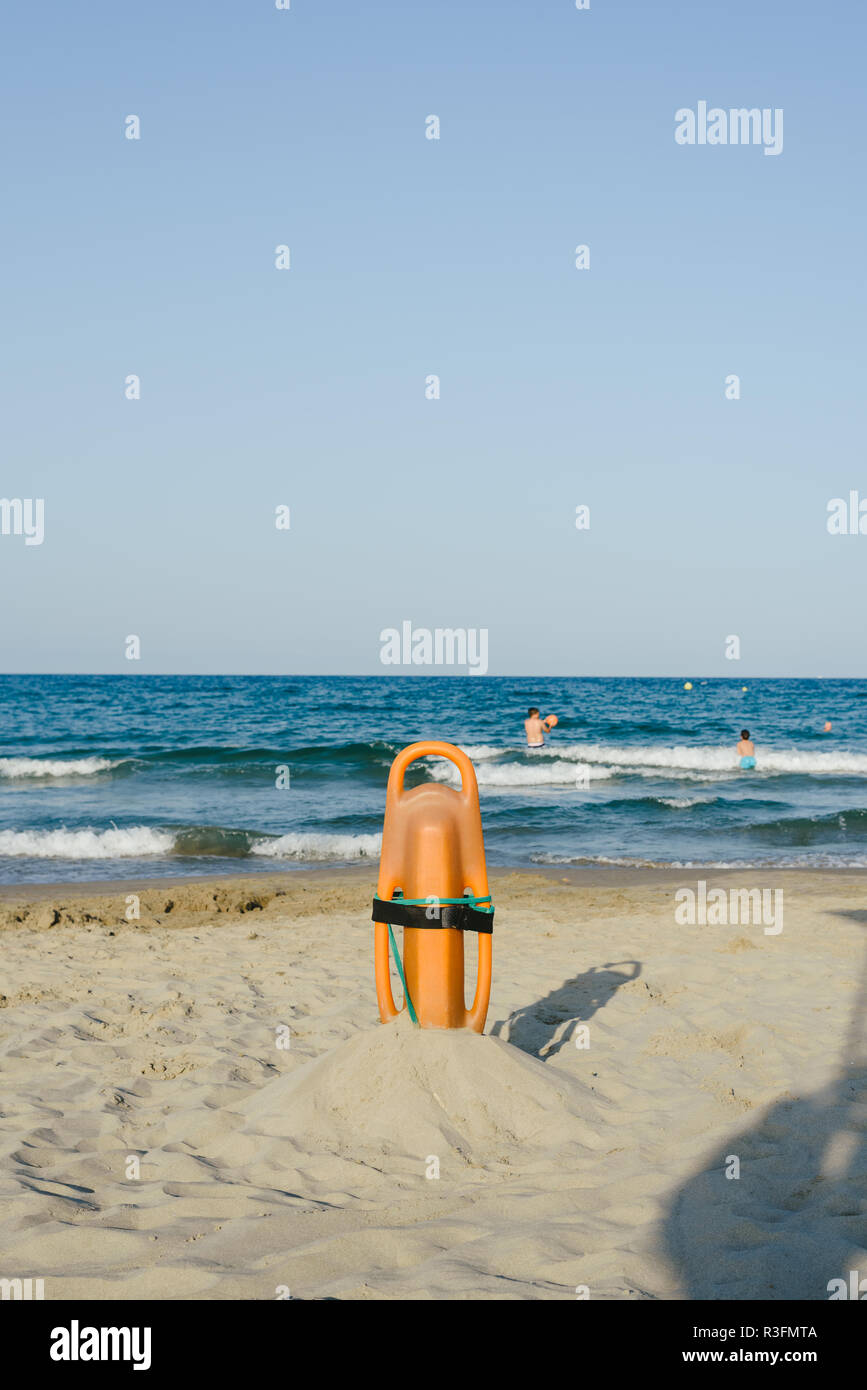 Rescue lifeguard float on a beach on the sand Stock Photo - Alamy