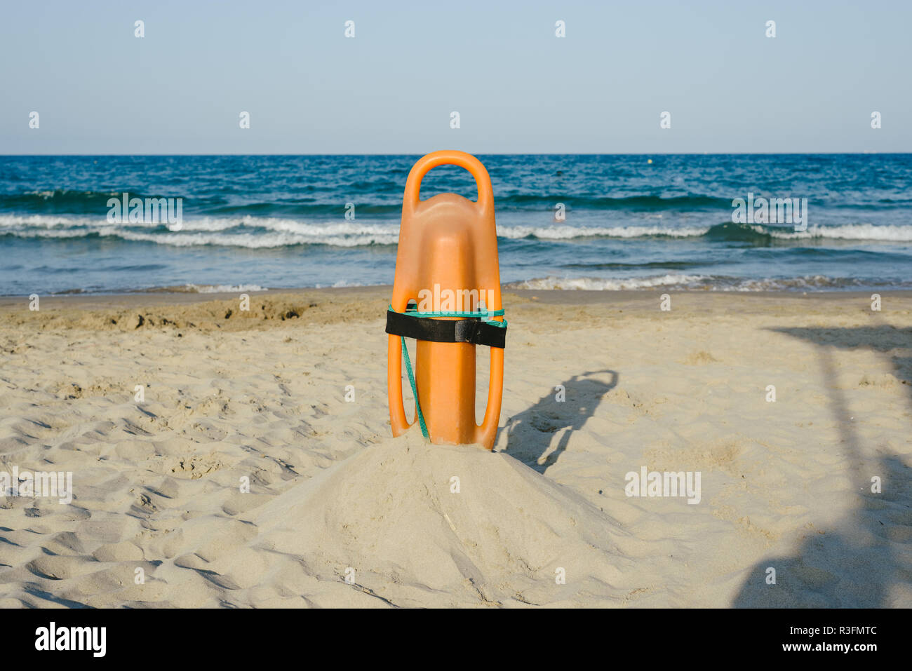 Rescue lifeguard float on a beach on the sand Stock Photo - Alamy