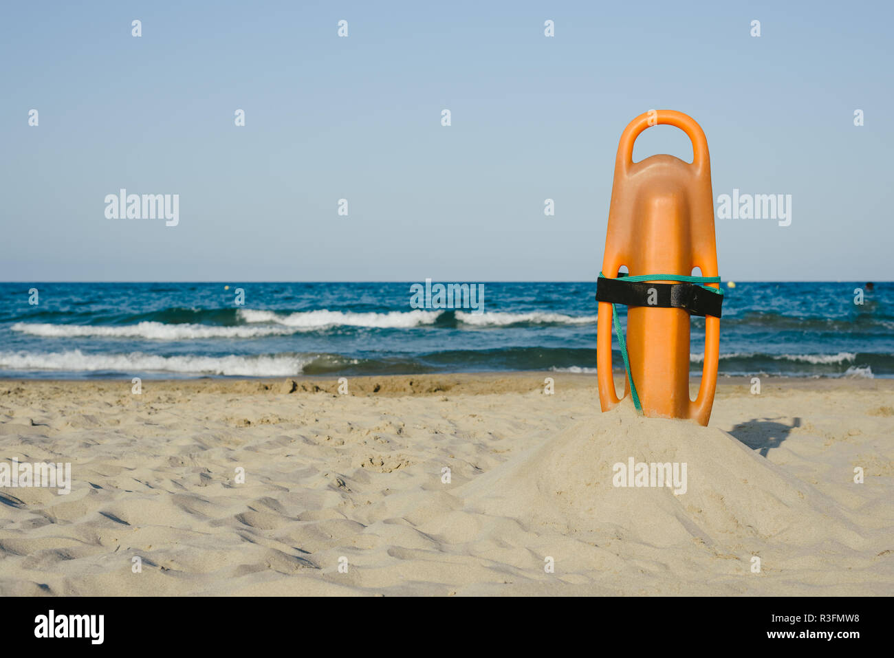 Rescue lifeguard float on a beach on the sand Stock Photo - Alamy