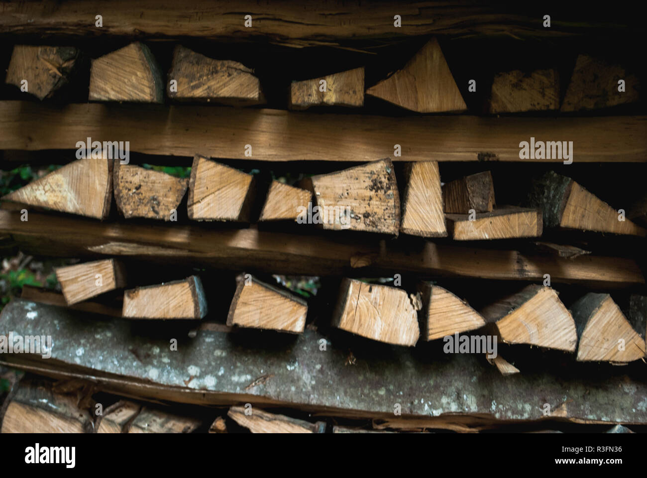 Firewood wood pile stacked triangle hi-res stock photography and images ...