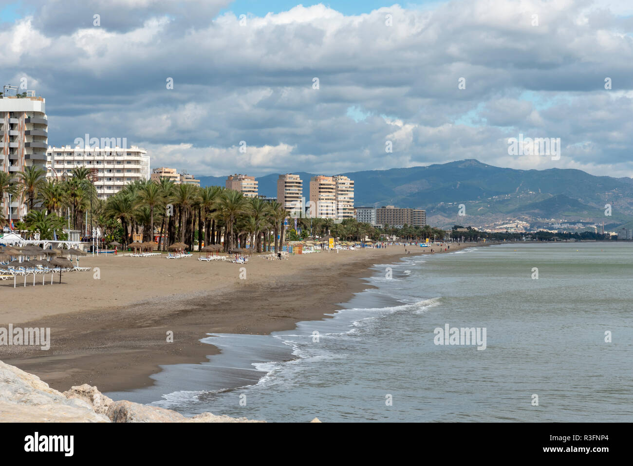 Playa Bajondillo in Torremolinos Stock Photo - Alamy