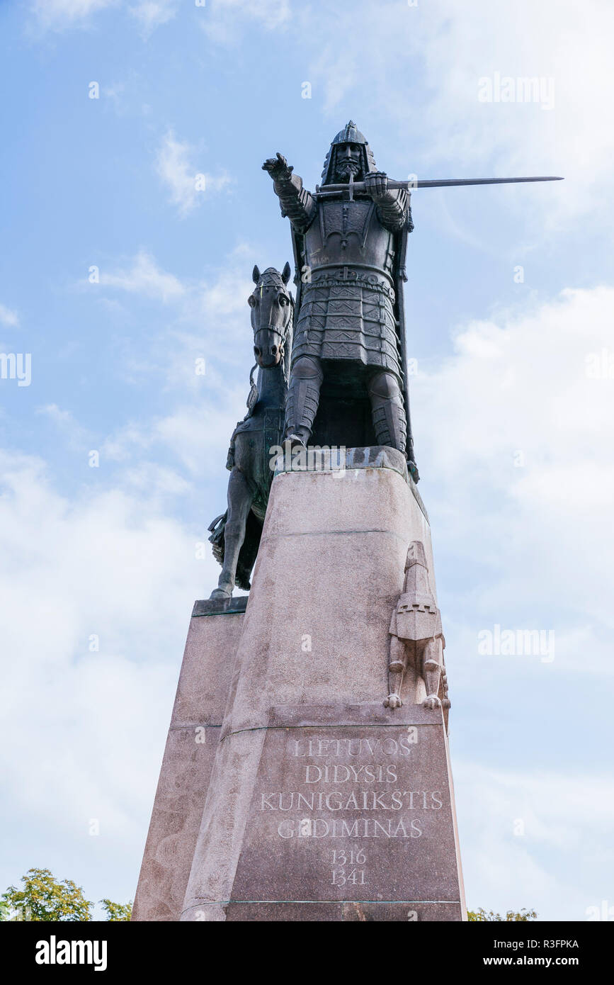 The monument to Grand Duke Gediminas. Vilnius, Vilnius County ...