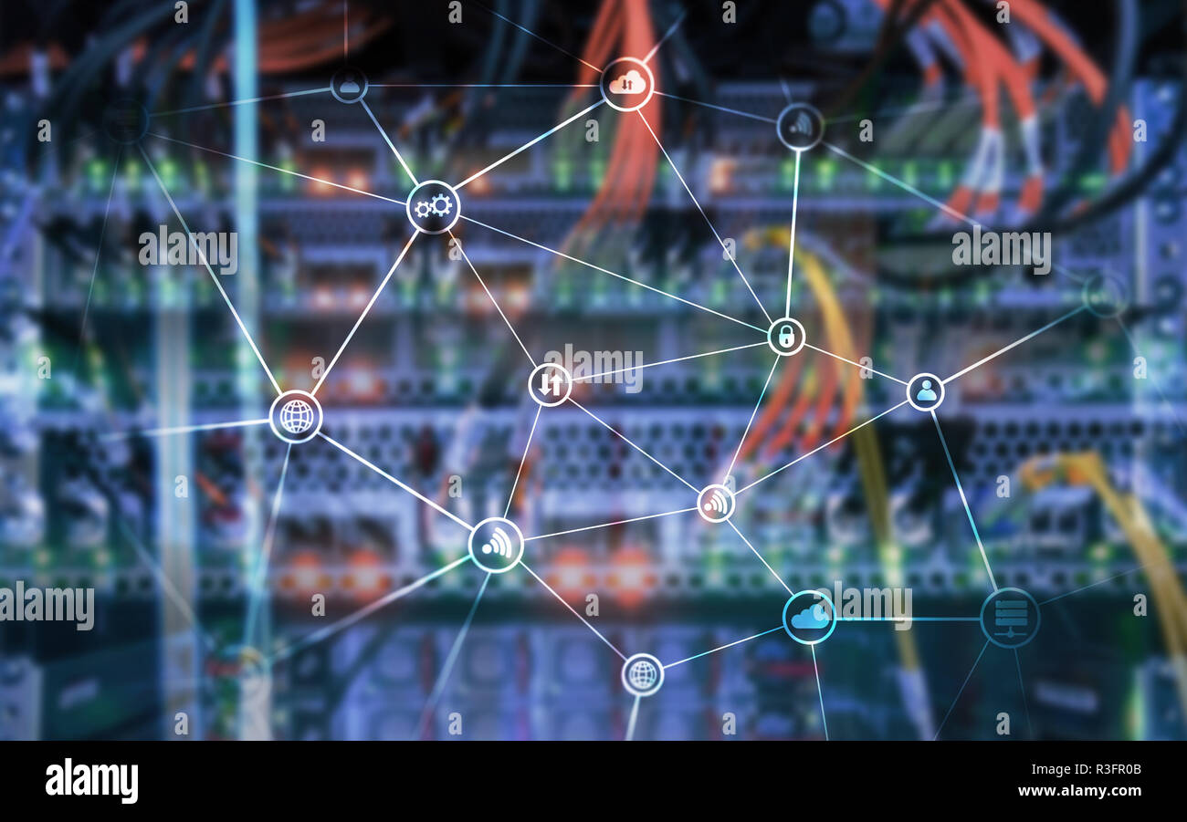 Telecommunication concept with abstract network structure and server ...