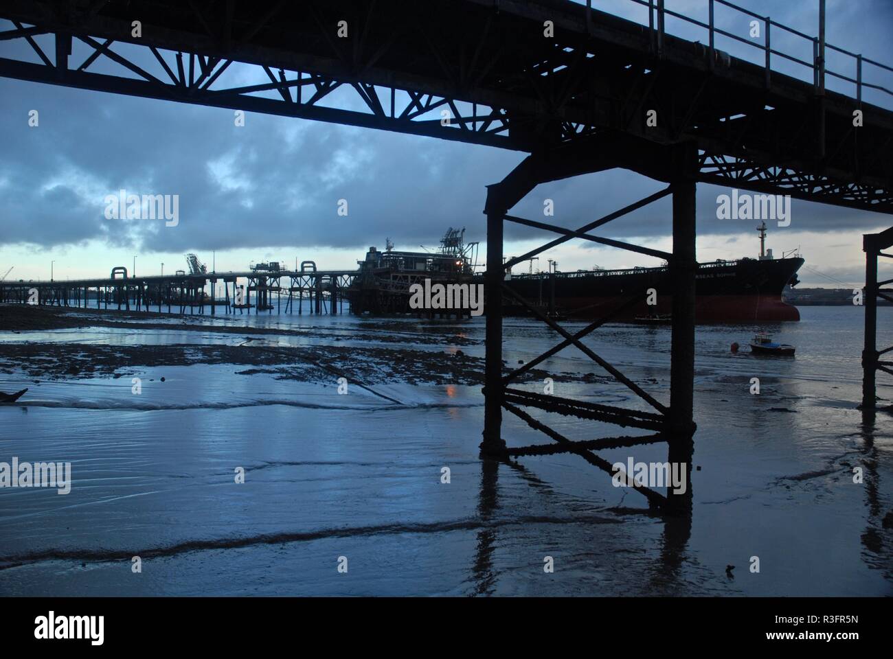 Derelict Disused Oil Terminal, Rock Ferry, River Mersey, Wirral ...