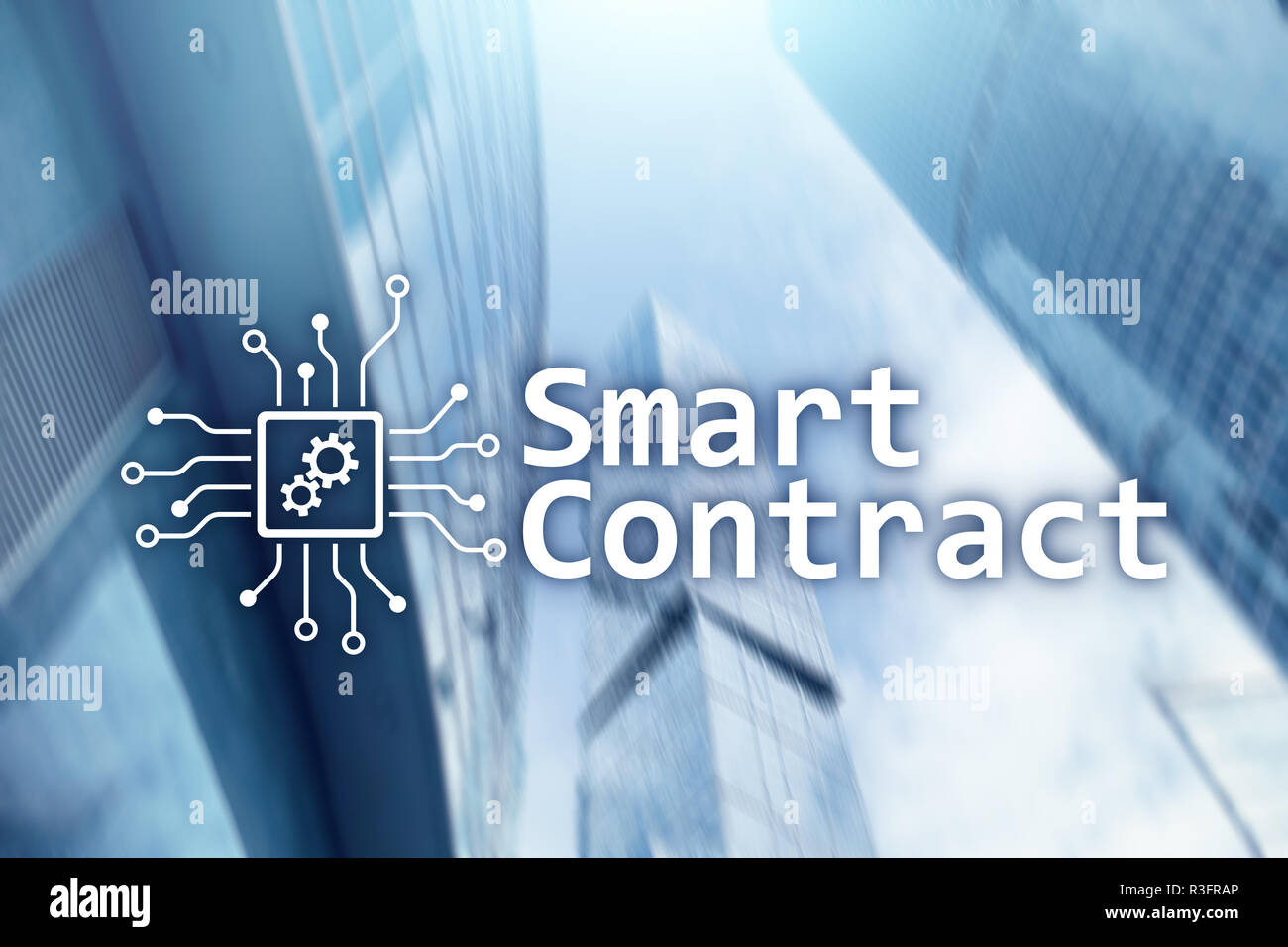 Smart contract, blockchain technology in business, finance hi-tech ...