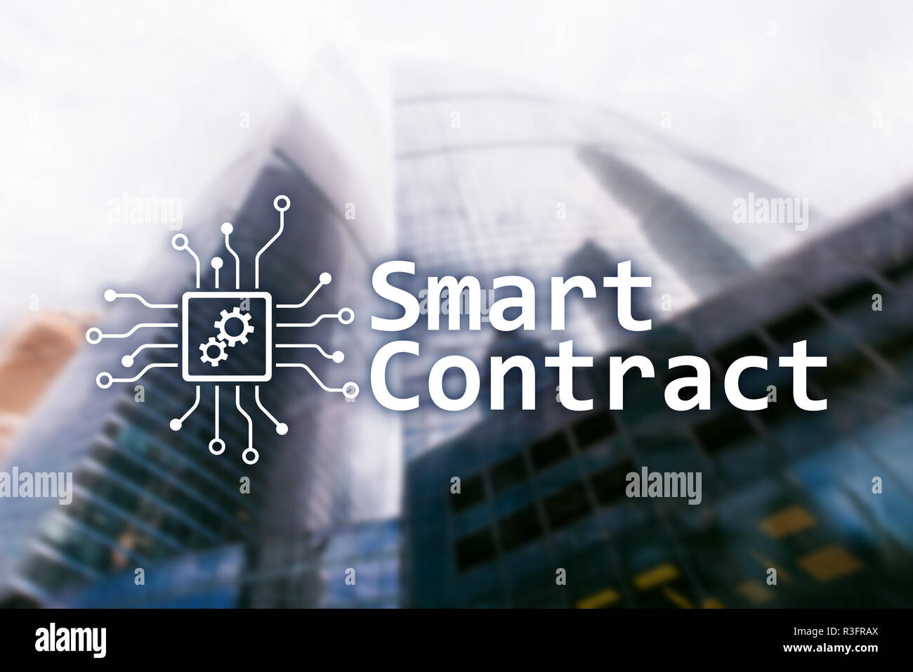 Smart contract, blockchain technology in business, finance hi-tech ...