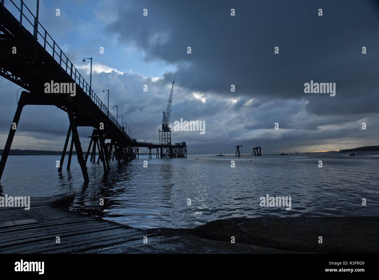 Derelict Disused Oil Terminal, Rock Ferry, River Mersey, Wirral ...