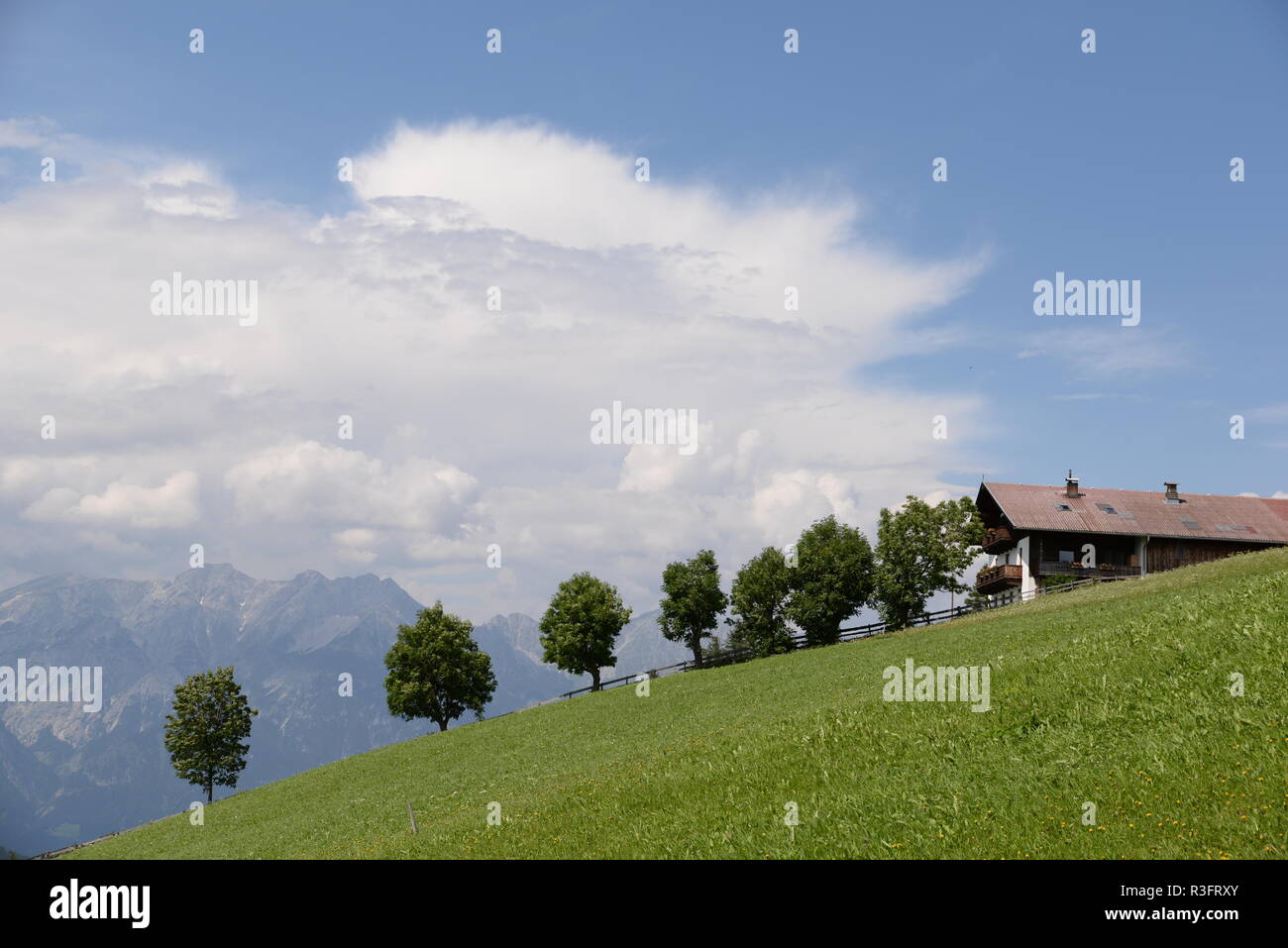 cloud to the gleinser courts in the stubai valley Stock Photo - Alamy