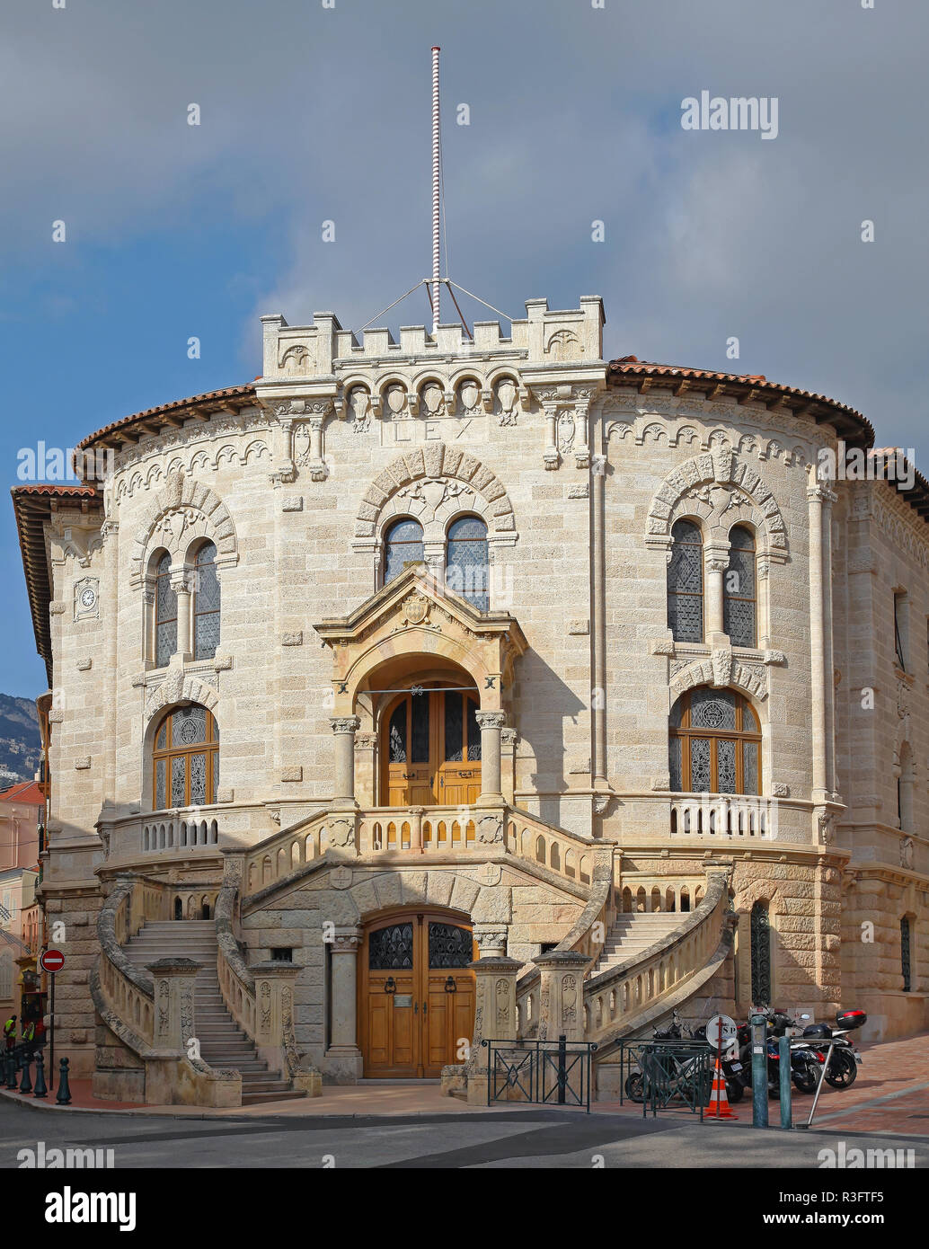 MONACO CITY, MONACO - JANUARY 18: Palais de Justice in Monaco on ...