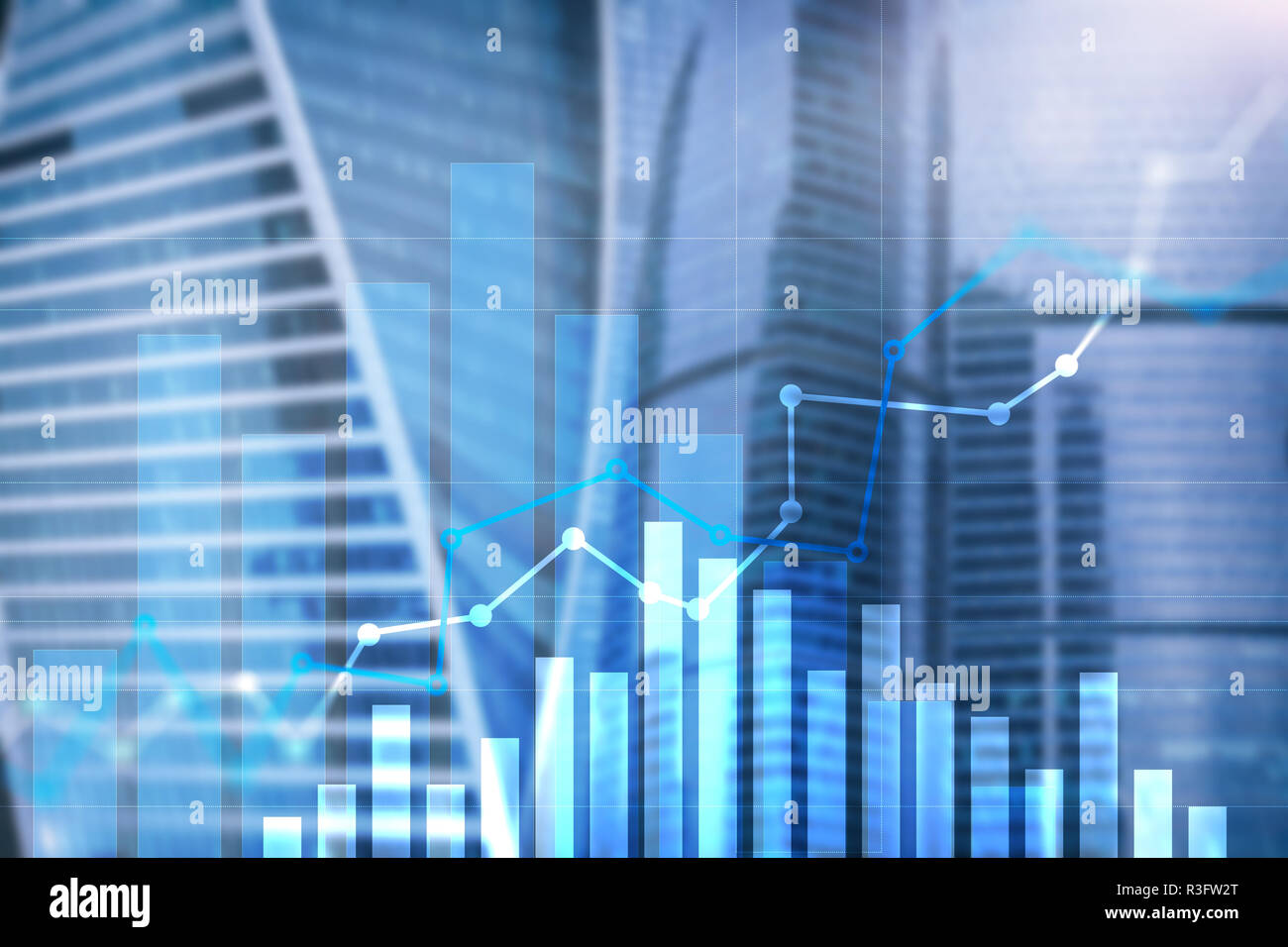 Financial growth graph. Sales increase, marketing strategy concept ...