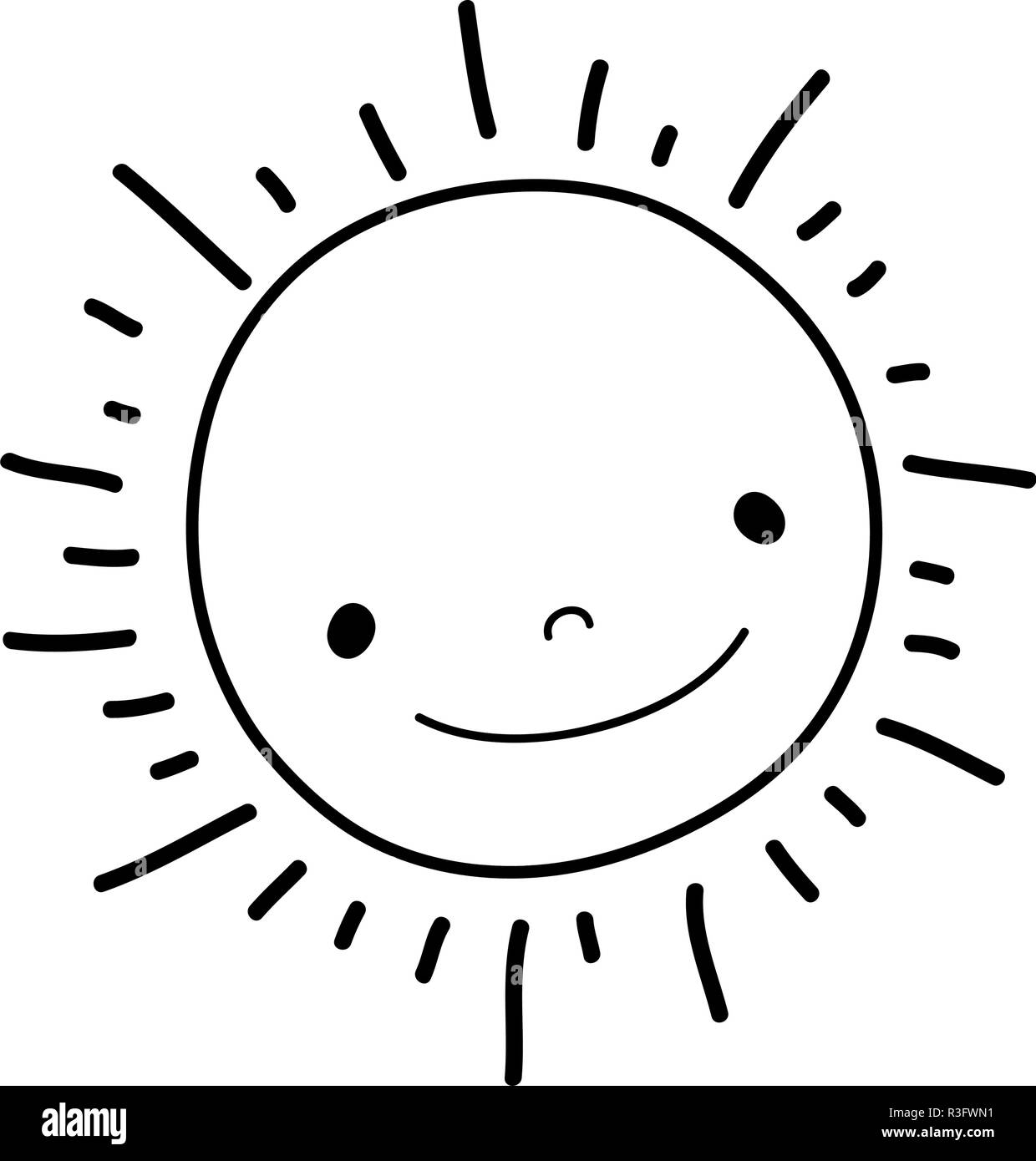 cute sun face icon vector illustration design Stock Vector Image & Art ...