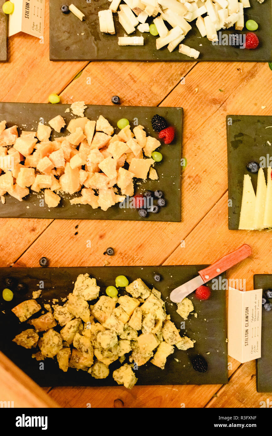 Cheese buffet bar at a wedding Stock Photo - Alamy