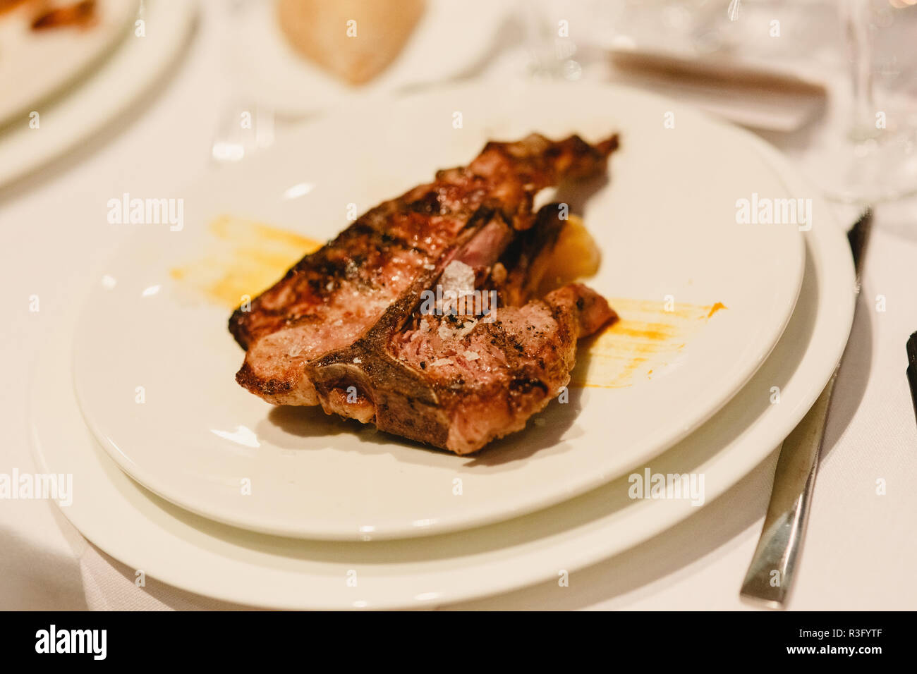 Main dish of a wedding menu Stock Photo - Alamy
