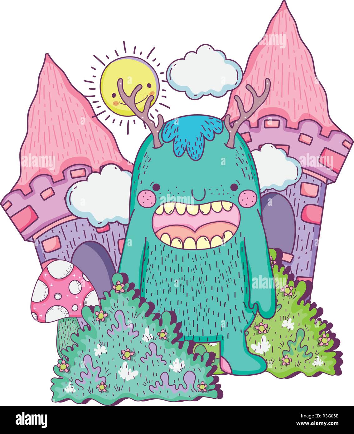 fairytale monster in the castle Stock Vector Image & Art - Alamy